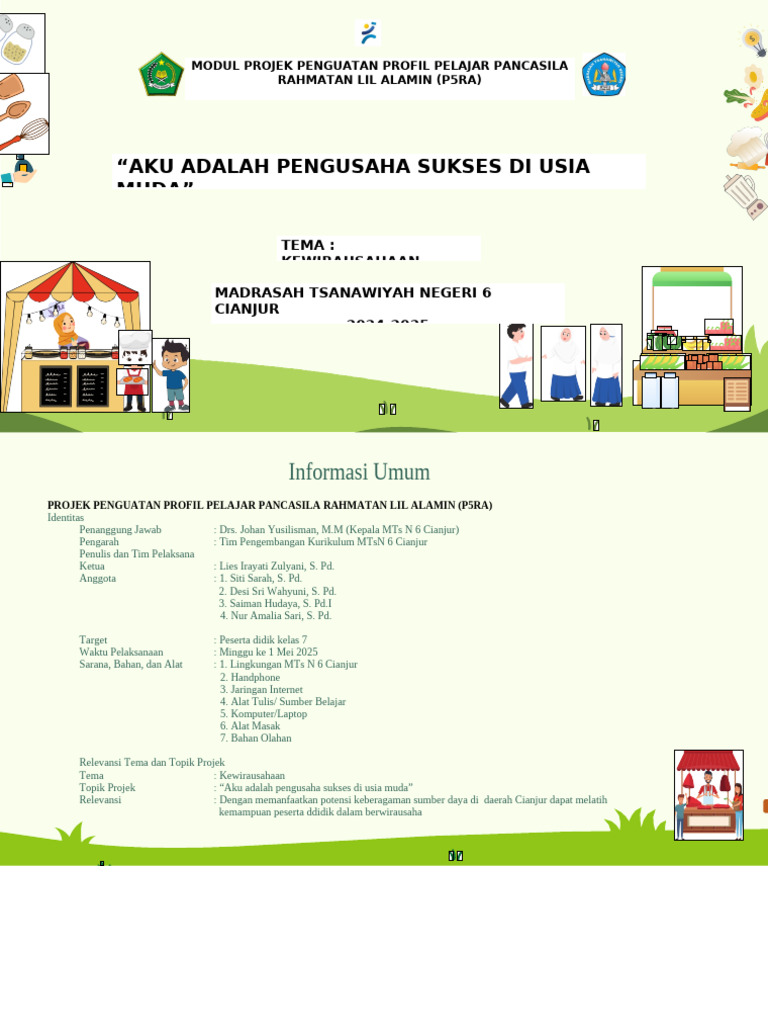 Modul Projek Kewirausahaan Kls 7 Coba | PDF