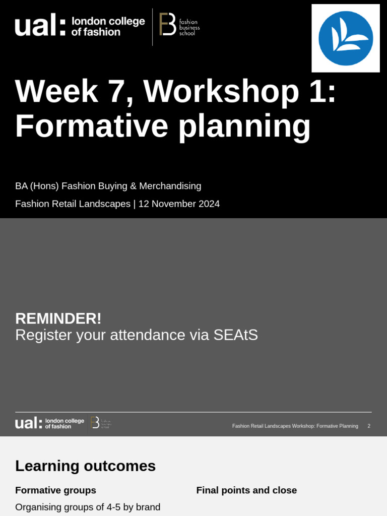 FRL Wk7 Tues Workshop | PDF | Swot Analysis | Fashion
