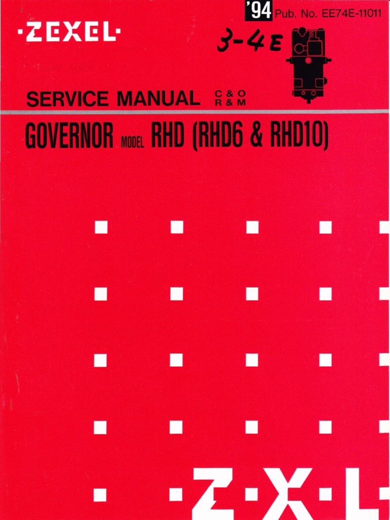 Zexel 3-4 GOVERNOR INSTRUCTION BOOK | PDF | Engines | Valve