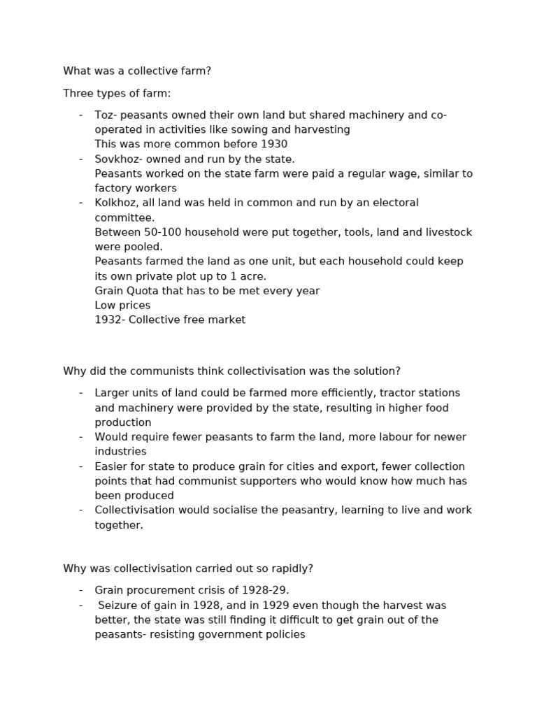 Collectivisation | PDF | Politics | Technology & Engineering
