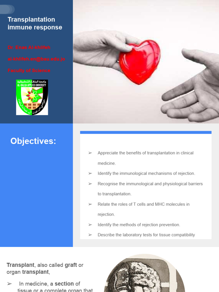 Immunology of Transplantation and Rejection | PDF | Transplant ...