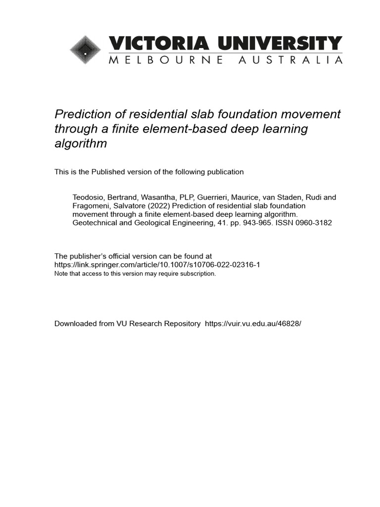 Predicting Slab Foundation Movement with AI | PDF | Artificial Neural Network | Artificial ...