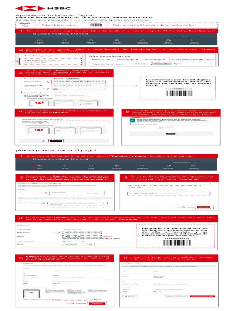 Pago Servicios en App HSBC MX y Bpi | PDF | Informática | Software