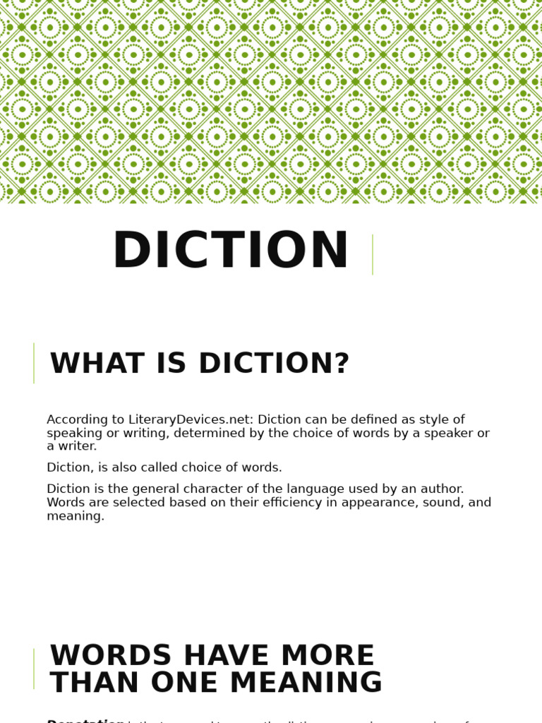 Diction Lec | PDF | Word | Slang