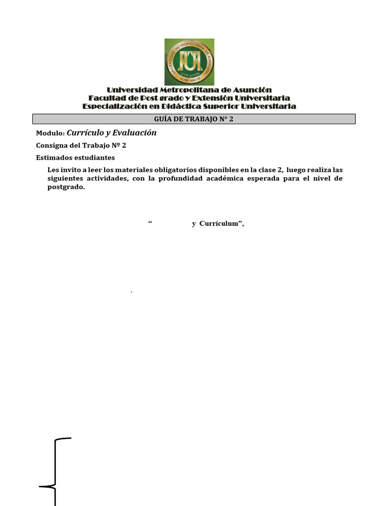 Aranda Viviana - Tarea 2 Curriculum | PDF | Plan de estudios | Evaluación