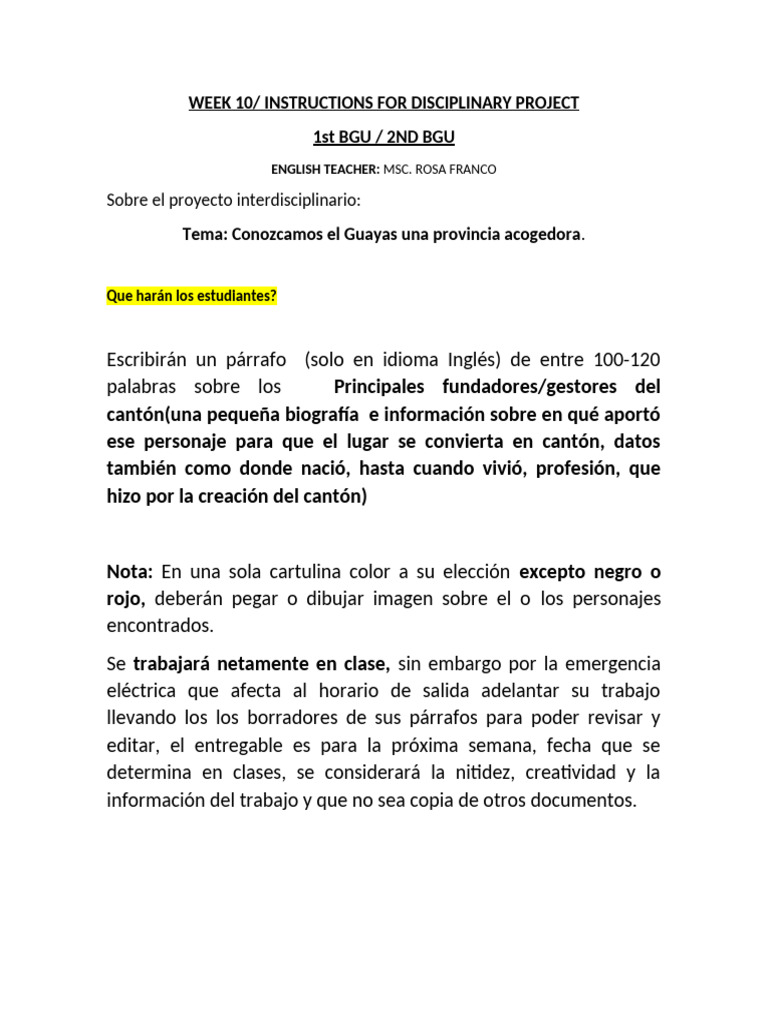 Week 10 - Project 2ND Term | PDF