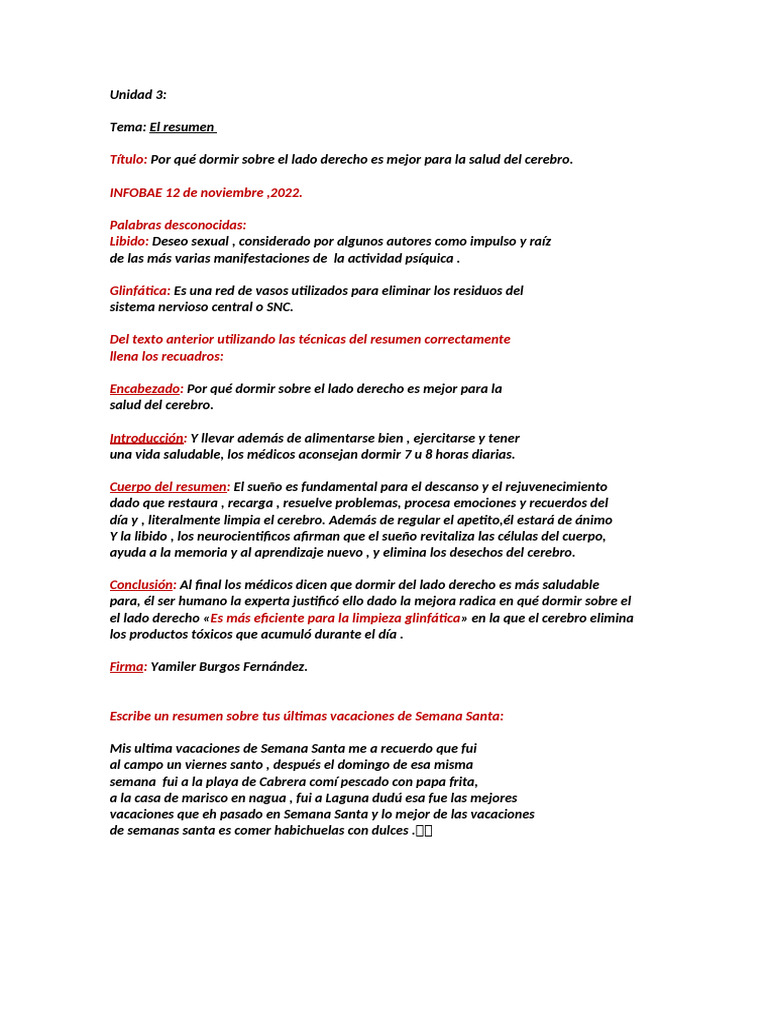 Unidad 3 | PDF | Salud y bienestar