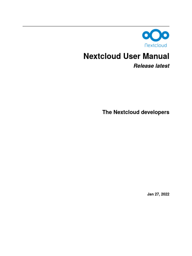 Nextcloud Manual | PDF | Computer File | Windows Registry
