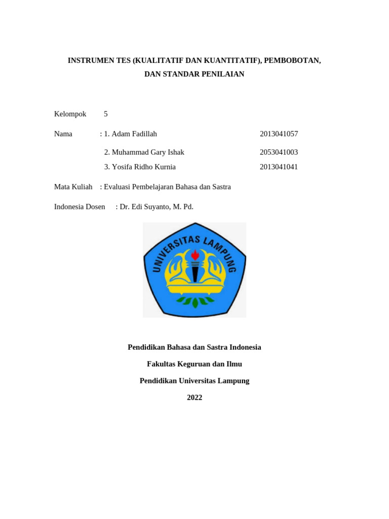 Makalah K5 Evaluasi Pembelajaran | PDF