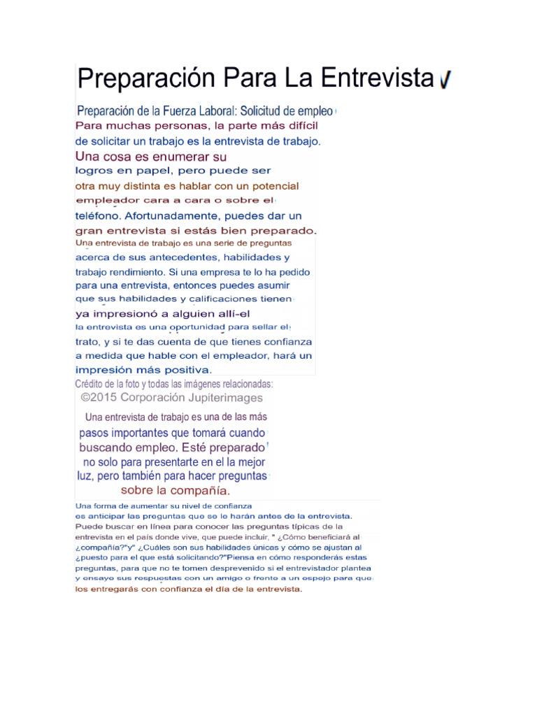 Guía para Preparar Entrevistas de Trabajo | PDF | Entrevista de trabajo ...