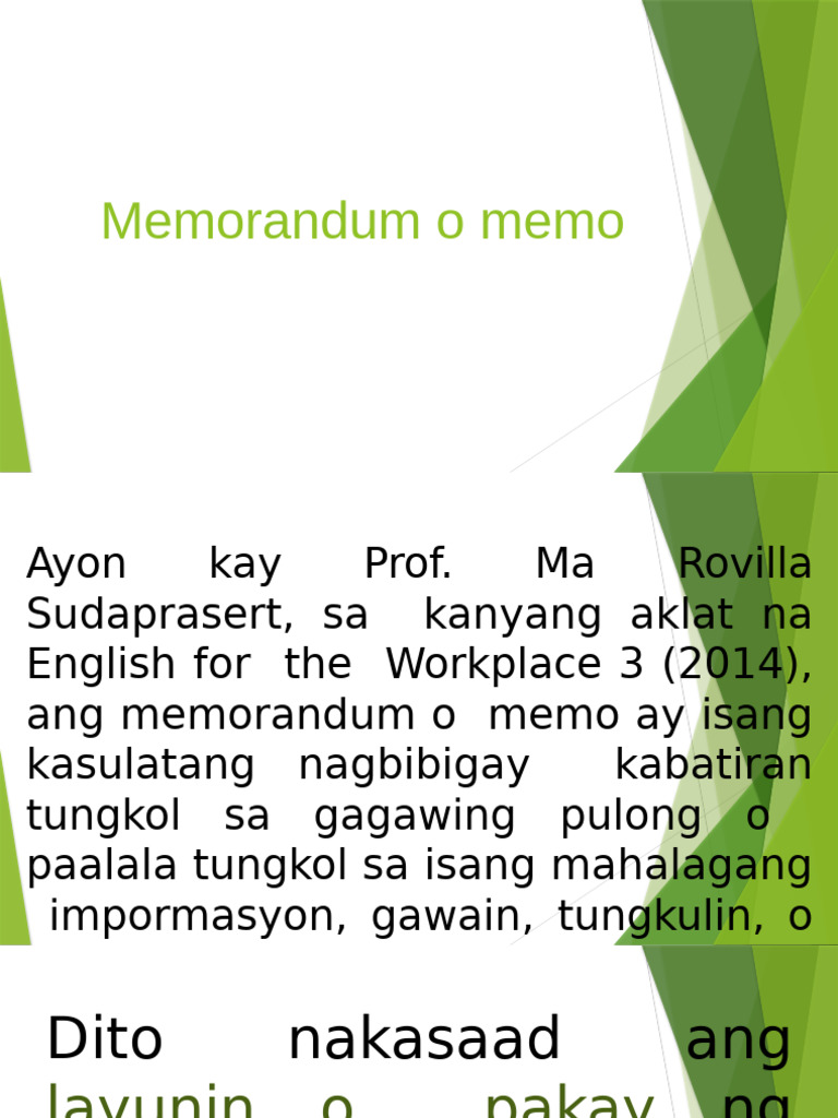 Memo Reporting | PDF
