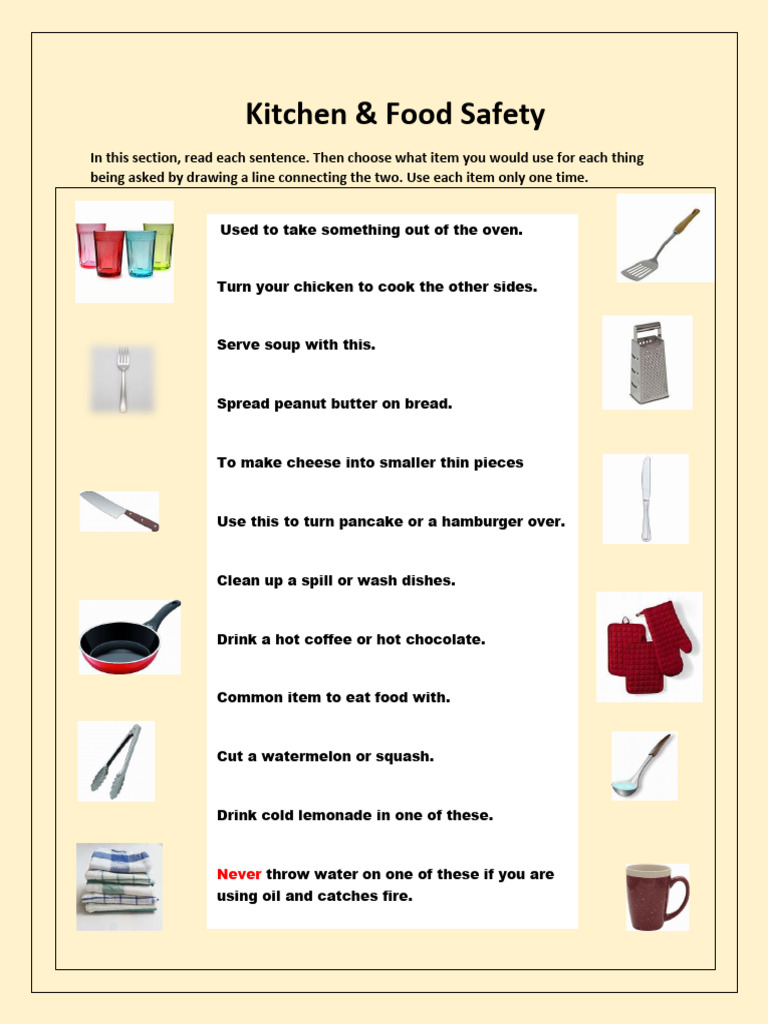 Kitchen Safety and Food Handling Guide | PDF | Cooking, Food & Wine ...
