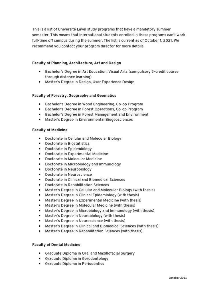 Mandatory Summer Semester Programs | PDF | Academic Degree | Bachelor's ...