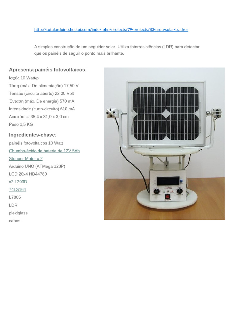Solar Tracker | PDF