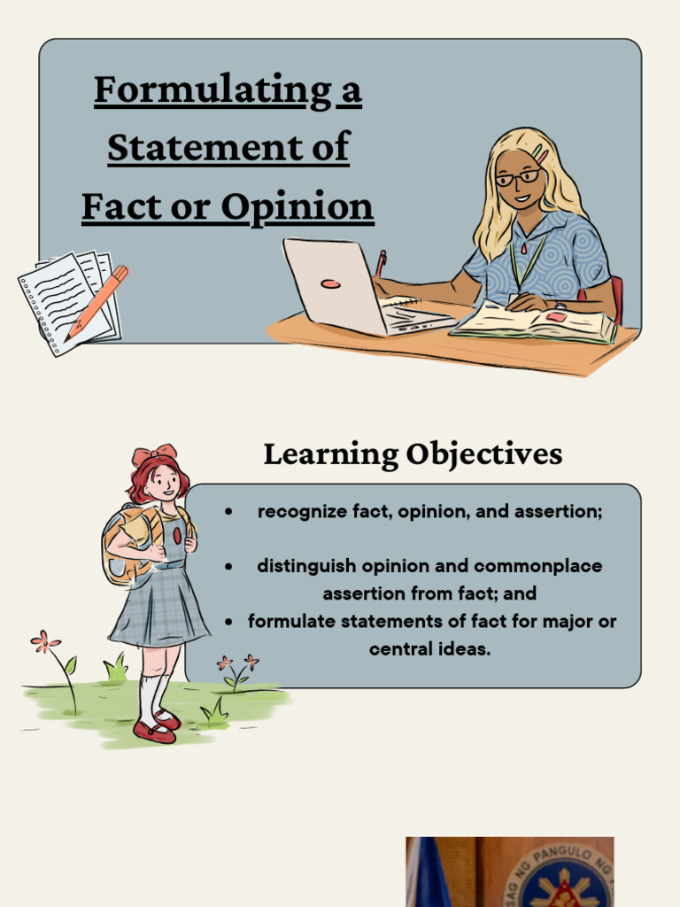Formulating A Statement of Fact or Opinion | PDF | Epistemology