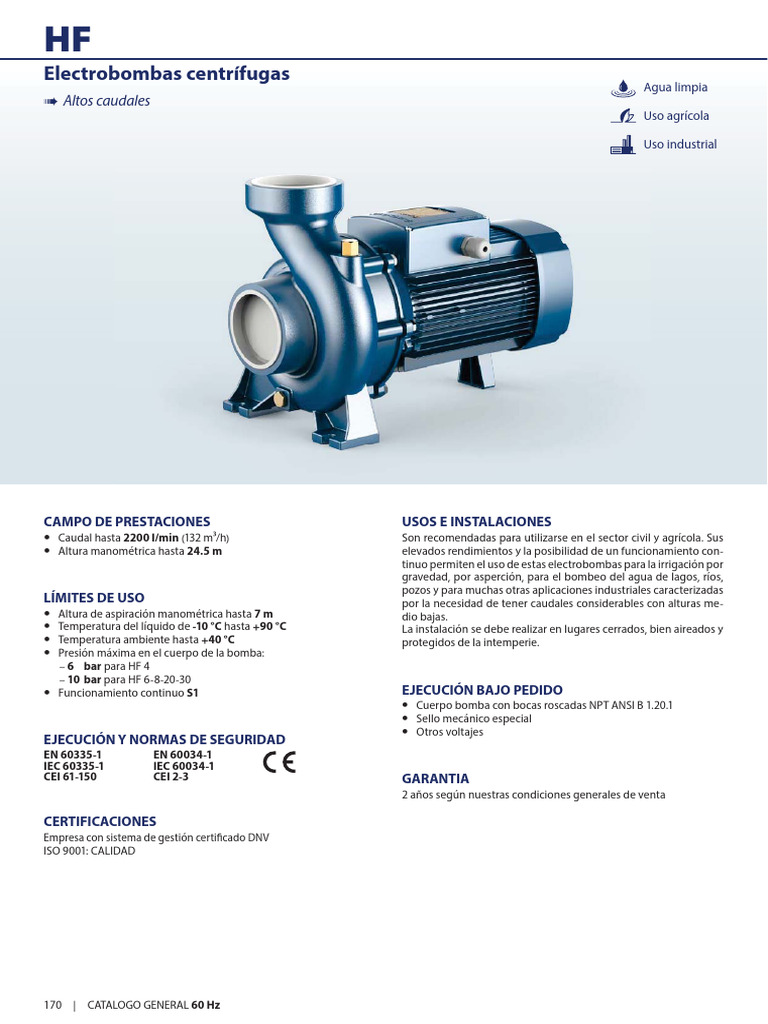 HF 30b Pedrollo | PDF | Bomba