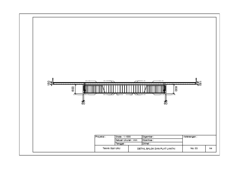 Detail Pembesian Balok Dan Plat Lantai (4) | PDF