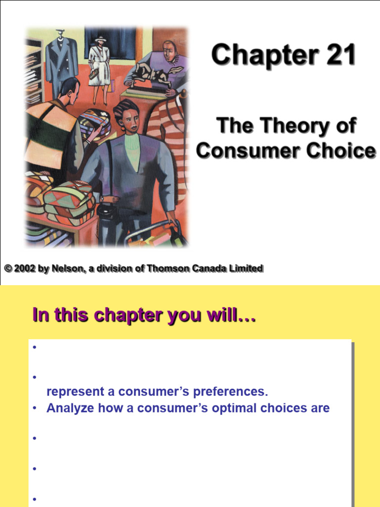 Chapter 21 The Theory of Consumer Choice - by Nelson 2002 | PDF ...