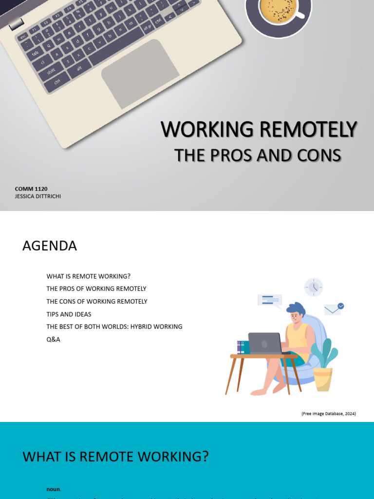 WORKING REMOTELY PROS AND CONS_JESSICA DITTRICHI_final | PDF | Social Psychology | Economies