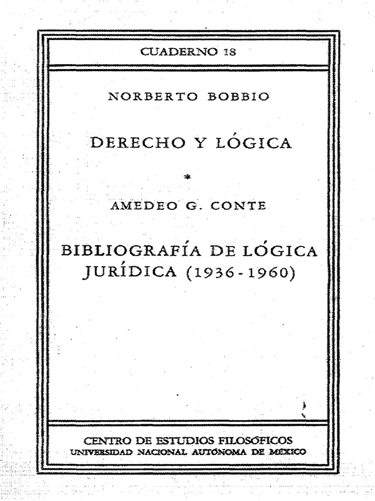 Derecho y Logica N. Bobbio | PDF | Lógica | Analogía