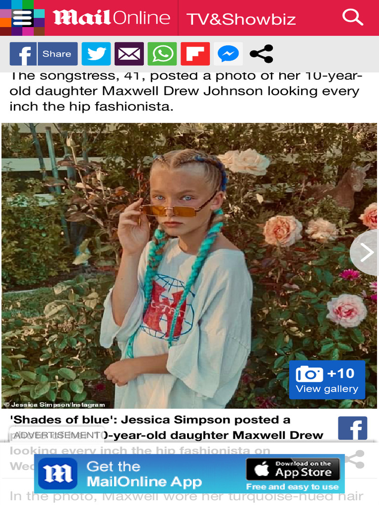 Jessica Simpson's Daughter Maxwell Drew, 10, Looks Every Inch The Hip ...