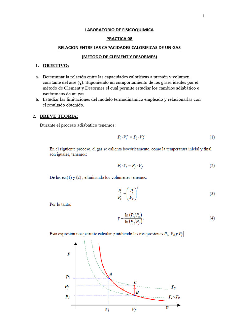P 08 FQ RELACION CP y CV DE GASES IGA 2024 II | PDF | Gases | Presión