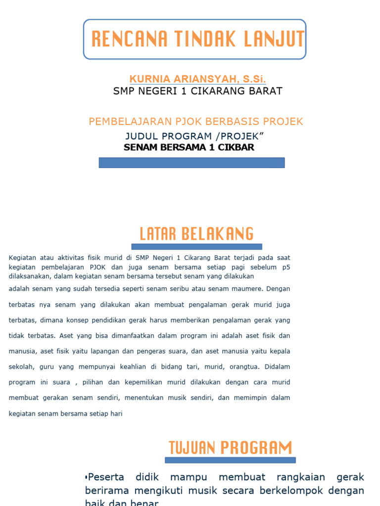 RTL PKG Pjok Kurnia Ok | PDF | Karier & Perkembangan