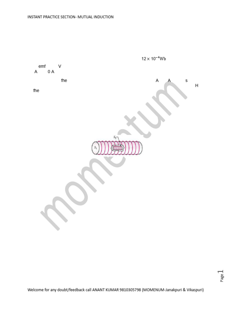 Mututal Induction Ips-1 | PDF | Inductance | Inductor