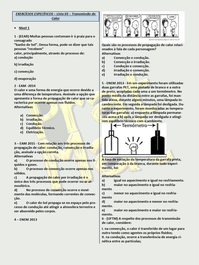 lista-de-exercicios-de-transmissao-de-calor | PDF | Calor | Convecção lista-de-exercicios-de-transmissao-de-calor | PDF | Calor | Convecção