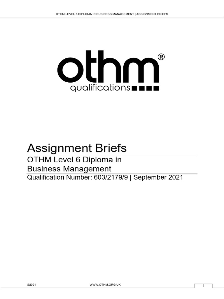 L6 DipBM - Assignment Briefs September 2021-3 | PDF | Leadership | Corporate Social Responsibility