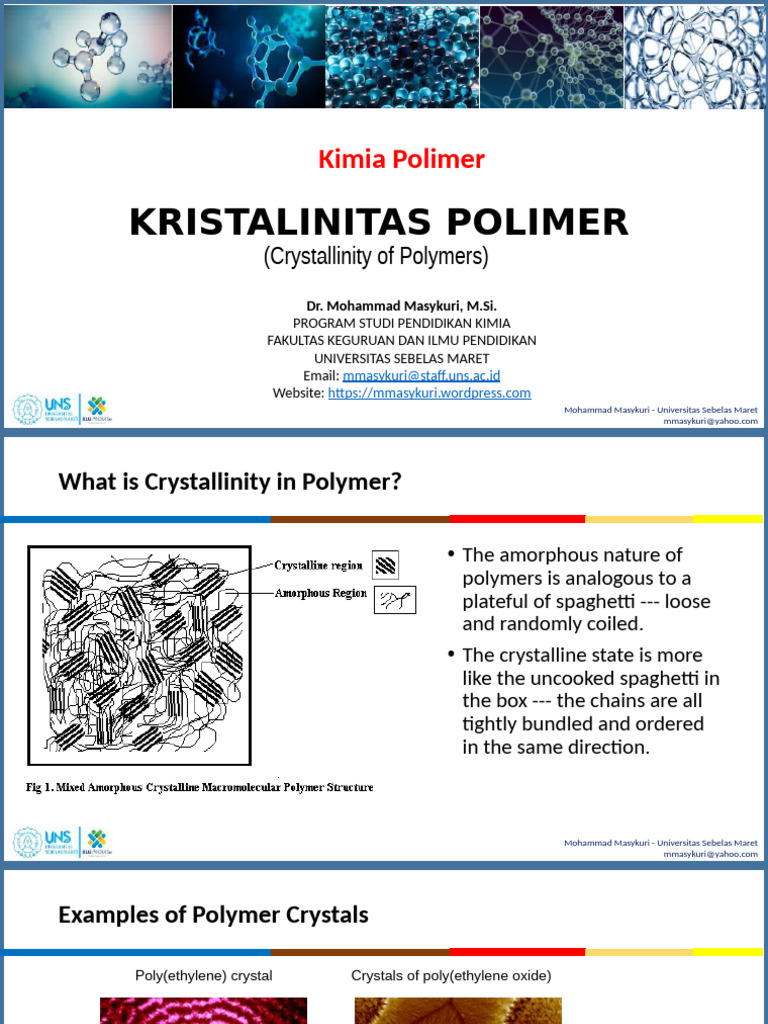 Crystallinity in Polymers Explained | PDF | Polymers | Polyethylene