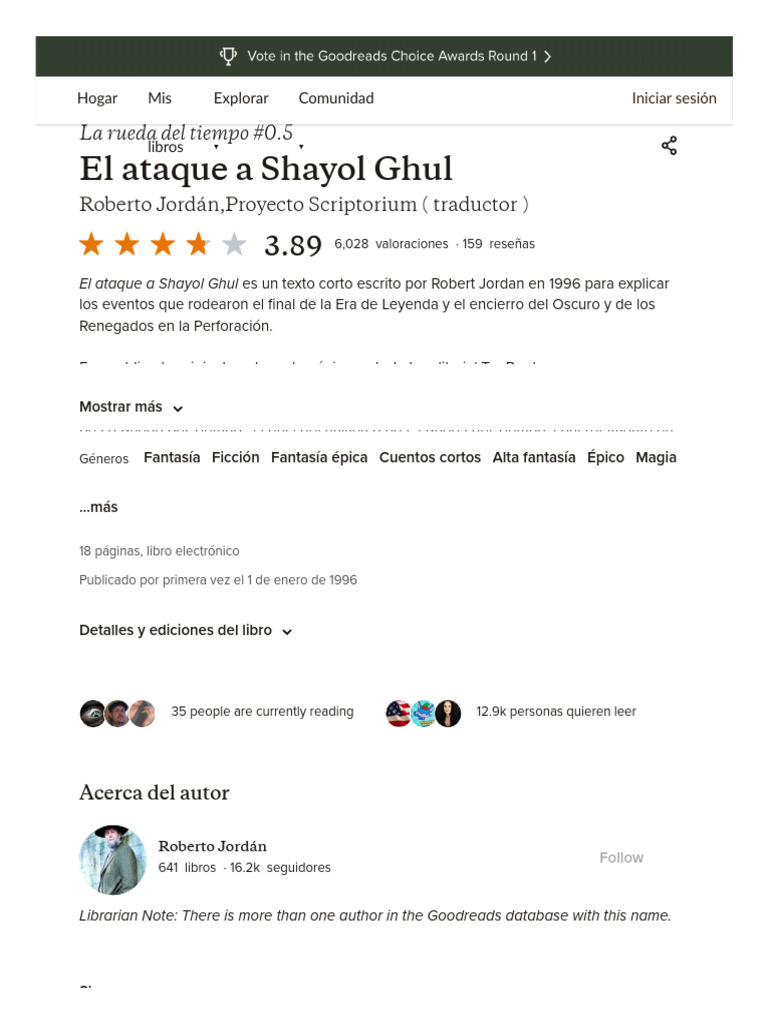 El Ataque A Shayol Ghul de Robert Jordan - Goodreads 2 | PDF | Religión ...