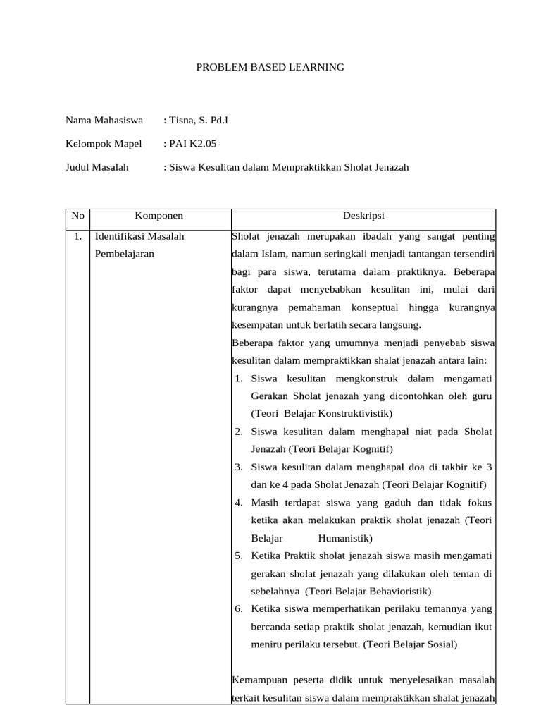 BAHAN-TUGAS-PBL Modul 7k | PDF | Pengembangan Diri | Sains & Matematika