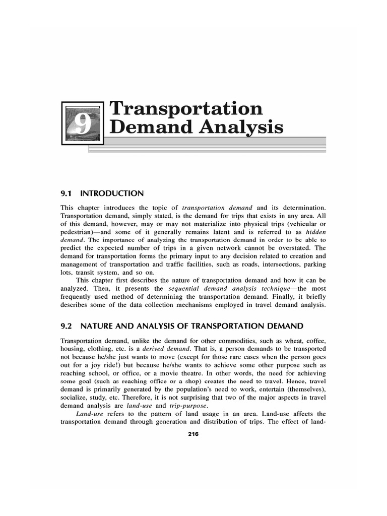Travel Demand Forcasting Samples | PDF