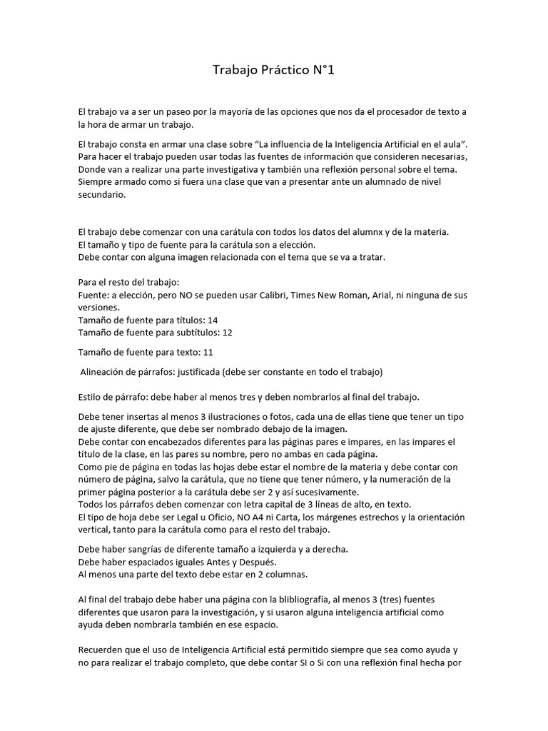 Trabajo Práctico N°1 2do Cuatrimestre 2024 | PDF