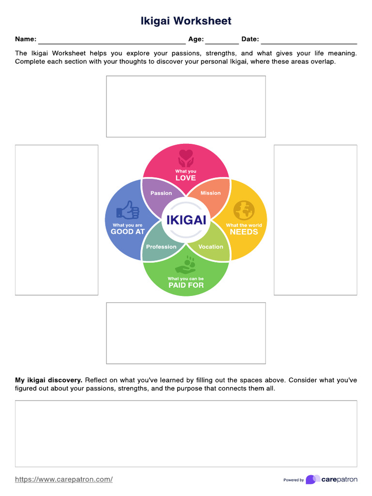 Ikigai Worksheet | PDF