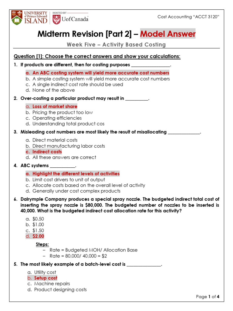 Ch5 - Revision Questions + Model Answers | PDF | Magnetic Resonance ...