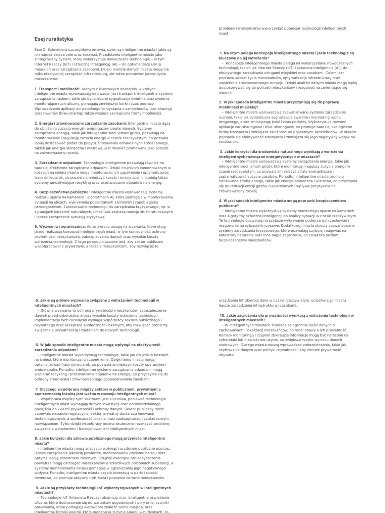 Esej Ruralistyka | PDF