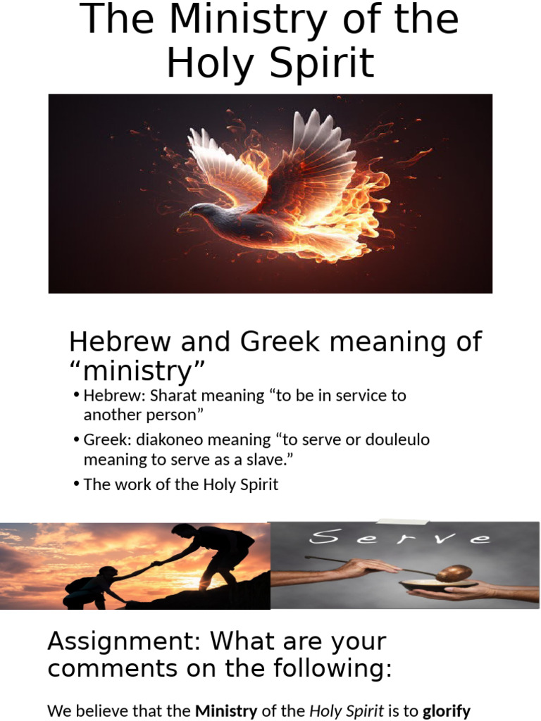 The Work of The Holy Spirit | PDF | Jesus | Baptism