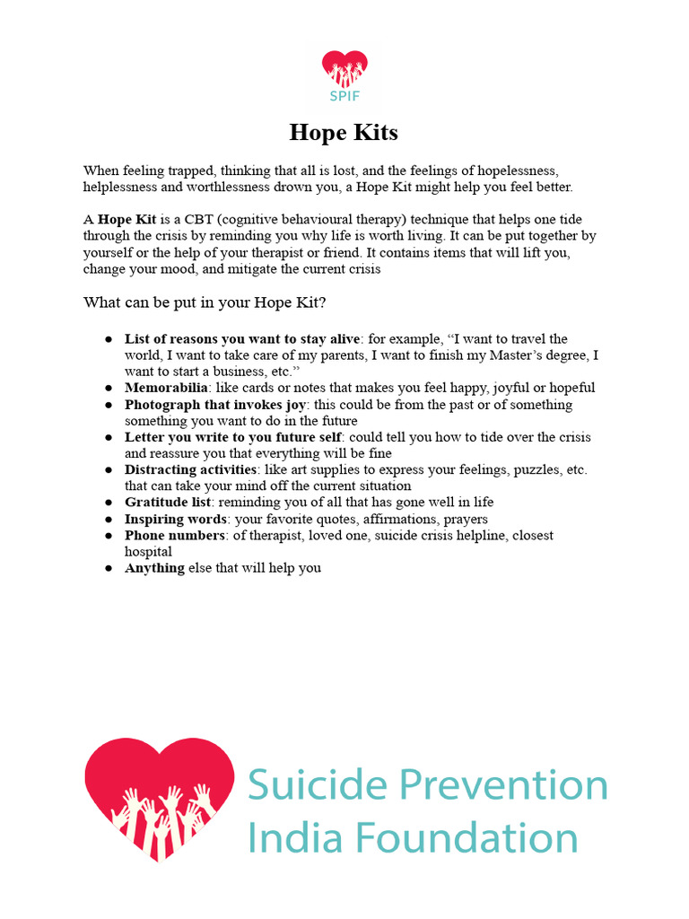 SPIF - Hope Kits | PDF