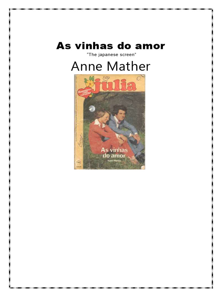 193 Anne Mather - As Vinhas Do Amor (Julia 0193) - ARF | PDF | Amor ...