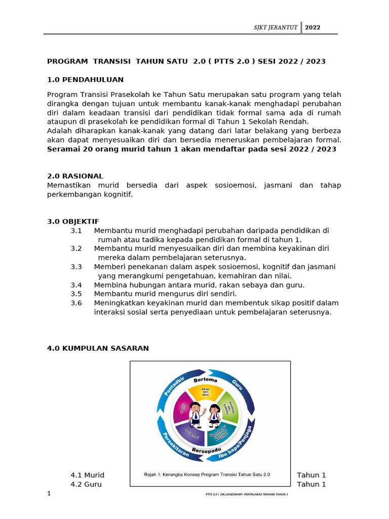 Kertas Kerja Transisi Tahun 1 SJKT Jerantut | PDF | Karier & Perkembangan
