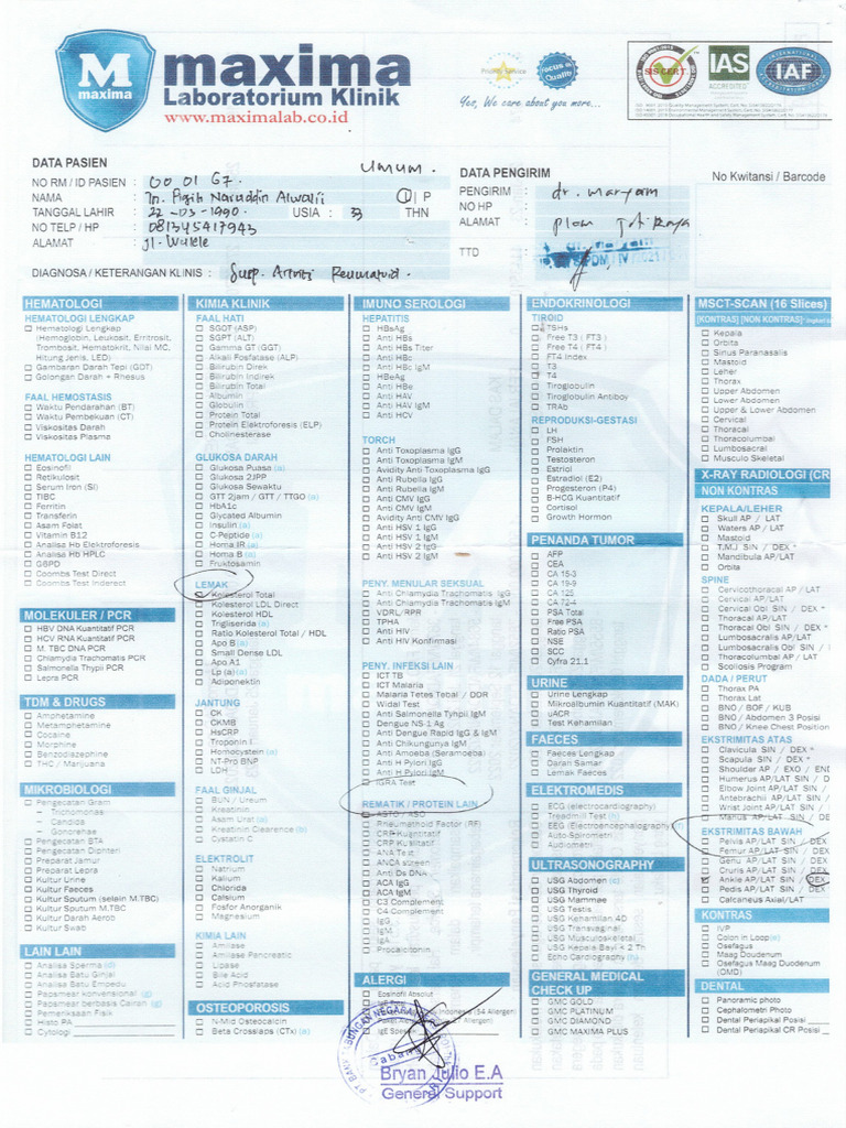 Pengantar Cek Lab Dokter | PDF