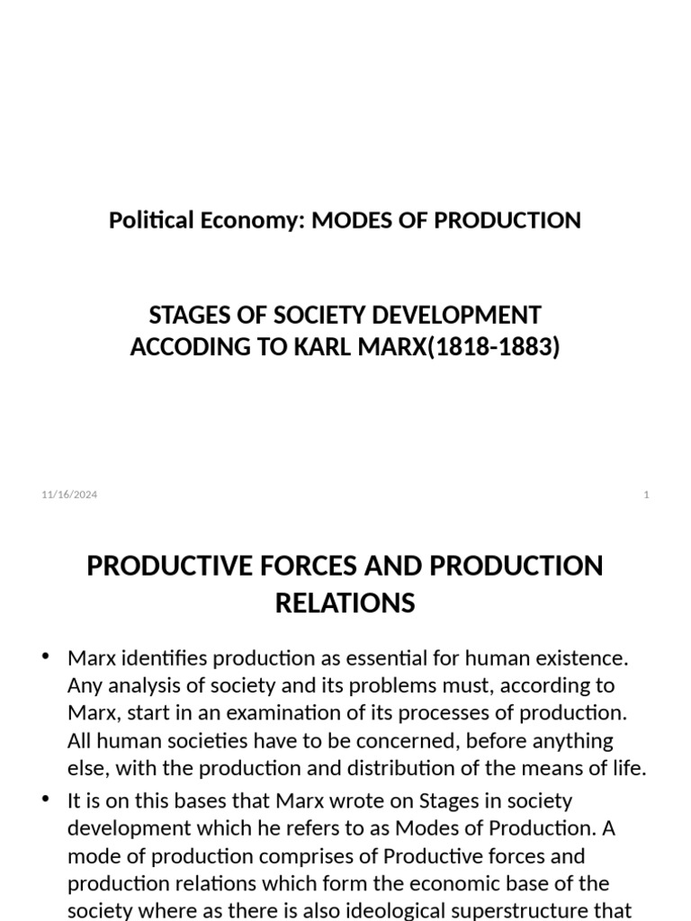 Modes of Production-Lecture 7,8,9 | PDF | Capitalism | Socialism