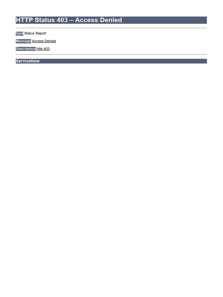 ServiceNow - Error Report | PDF