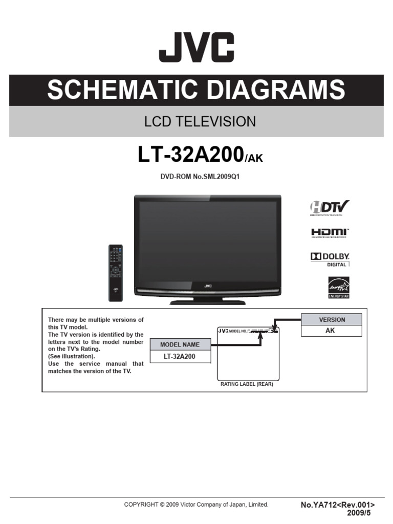 JVC Lt-32a200 Schematics | PDF | Capacitor | Resistor