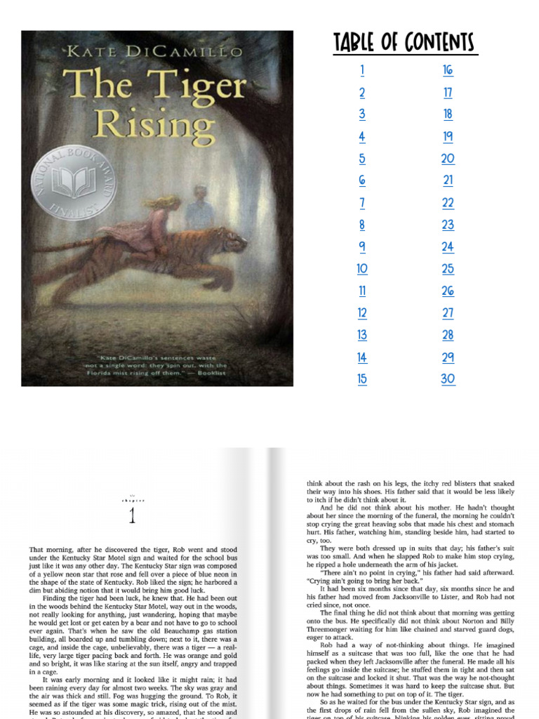 The Tiger Rising Book | PDF