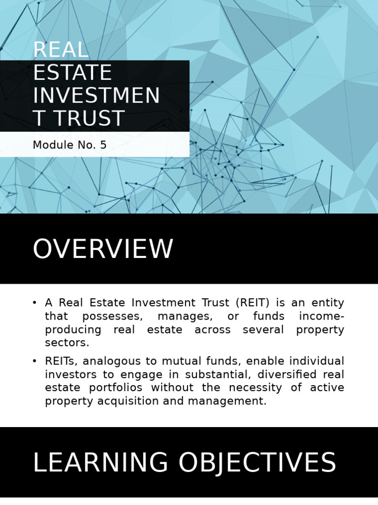 Understanding Real Estate Investment Trusts | PDF | Real Estate ...