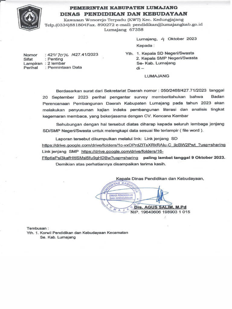 Permintaan Data Perpustakaan | PDF