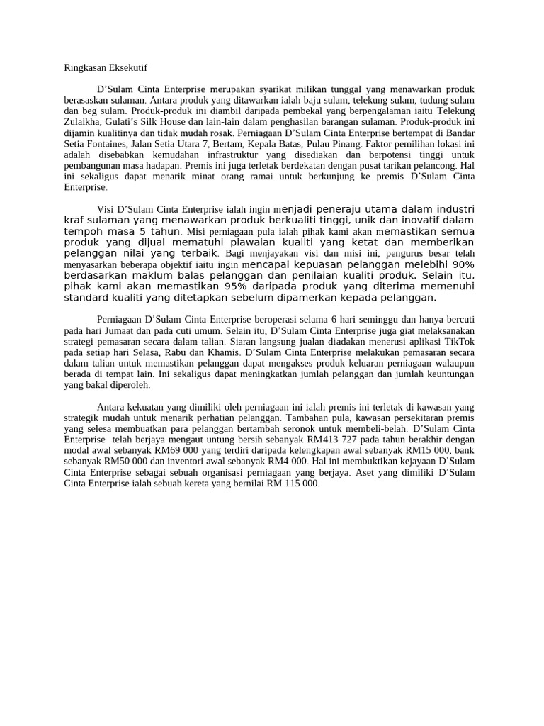 Ringkasan Eksekutif | PDF